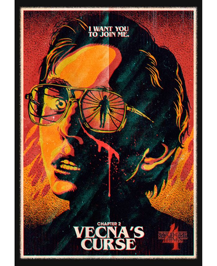 Netflix Girl's Stranger Things Retro Vecna's Curse Poster Child T-Shirt ...