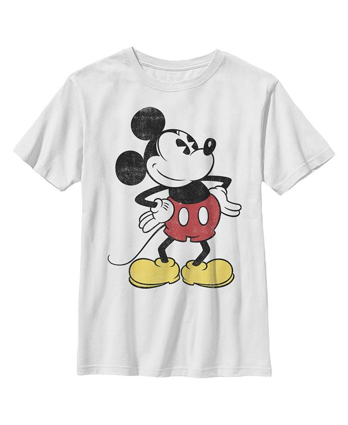Disney Boy's Mickey & Friends Classic Mickey Distressed Child T-Shirt ...