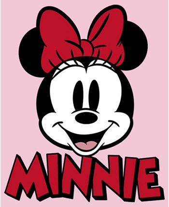 Disney Girl's Mickey & Friends Retro Minnie Mouse Big Face Child T ...