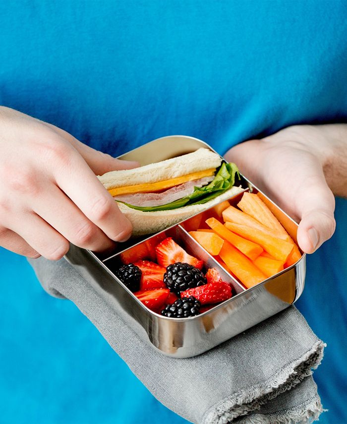 LunchBots Stainless Steel Bento Lunch Box 3 Sections - Macy's