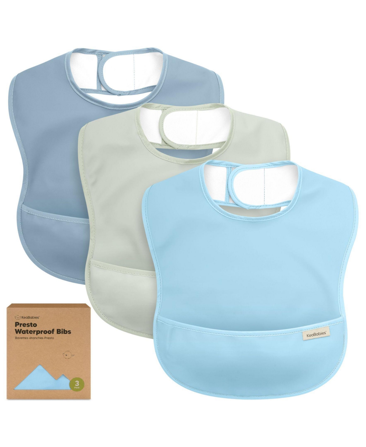 Click here for KeaBabies 3-Pack Waterproof Baby Bibs for Eating... prices