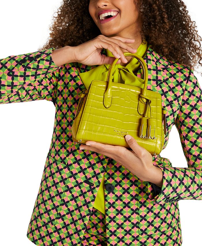 kate spade new york Knott Croc Embossed Leather Mini Satchel - Macy's