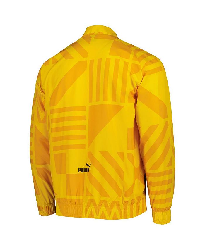 Puma Men's Yellow Manchester City Pre-Match Raglan Full-Zip Training ...
