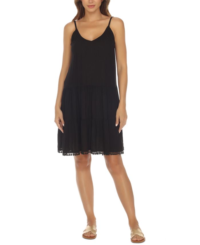 Raviya Women's Tiered Sleeveless Cover-Up Dress & Reviews - Swimsuits ...