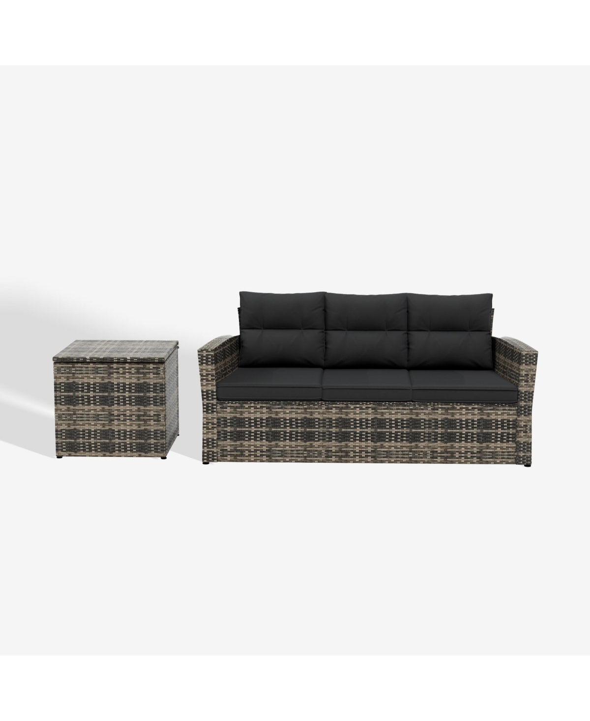 Click here for WestinTrends 2-Piece Pe Rattan Wicker Outdoor Sofa... prices