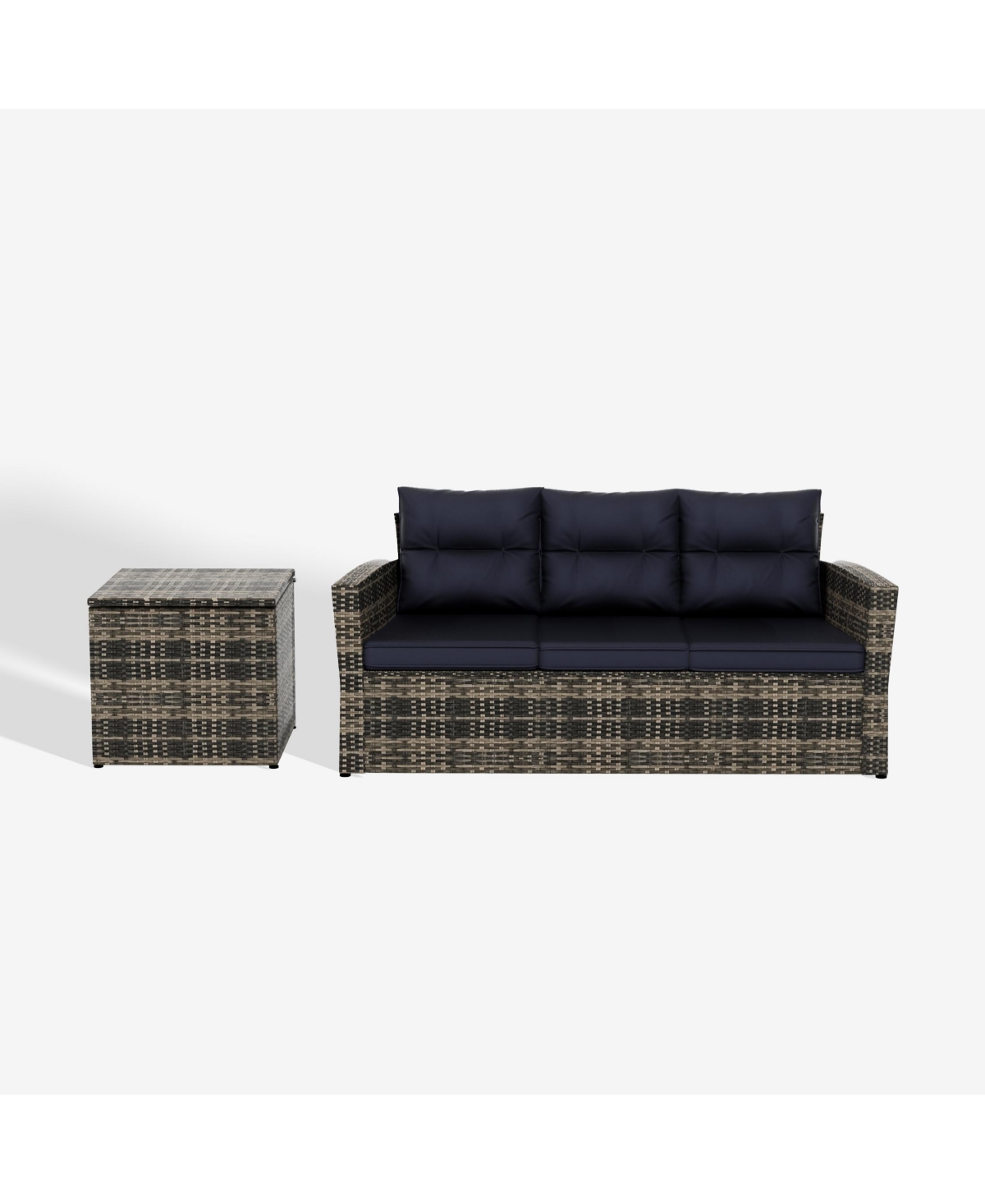 Click here for WestinTrends 2-Piece Pe Rattan Wicker Outdoor Sofa... prices