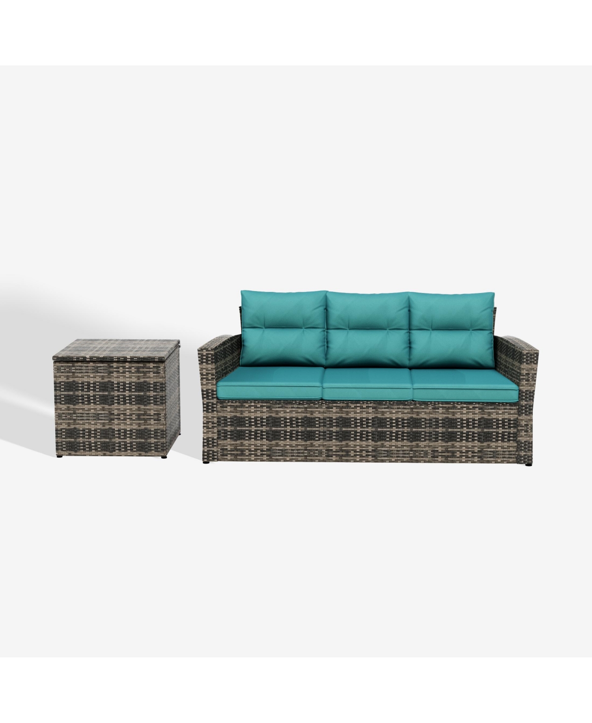 Click here for WestinTrends 2-Piece Pe Rattan Wicker Outdoor Sofa... prices