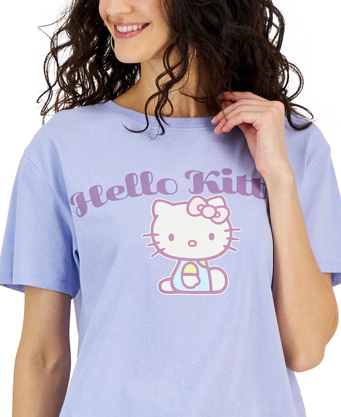 Love Tribe Juniors' Hello Kitty Graphic Crewneck T-Shirt - Macy's