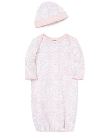 Little Me Baby Girls Sleep Gown and Hat, 2 Piece Set - Macy's