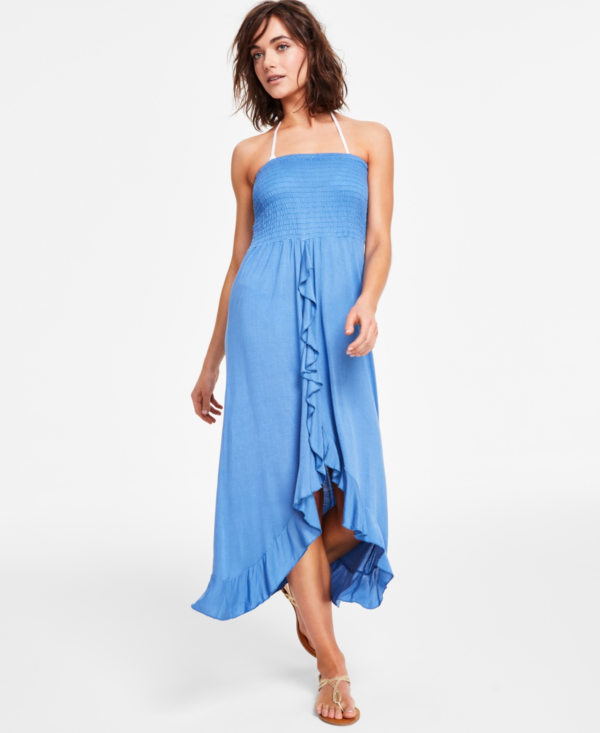 Click here for Raviya Strapless High-Low Dress Cover-Up - Mediter... prices