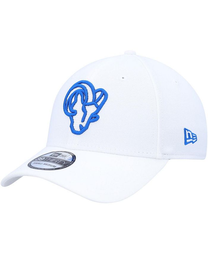 New Era Men's White Los Angeles Rams Team White Out 39Thirty Flex Hat ...