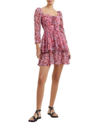 French Connection Women's Hallie Floral-Print A-Line Dress - Macy's