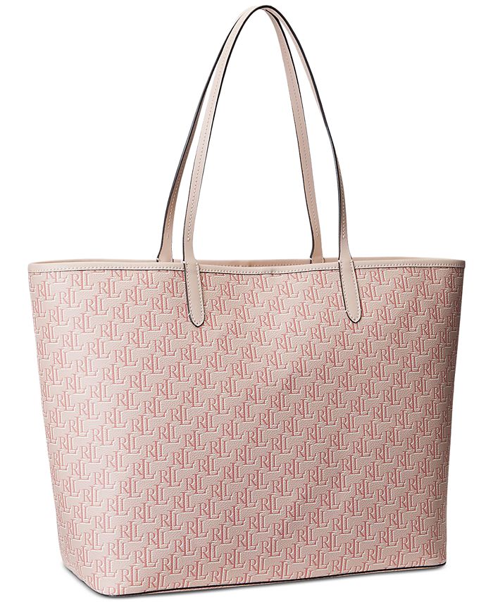 Lauren Ralph Lauren Collins Monogram Coated Canvas Tote & Reviews ...
