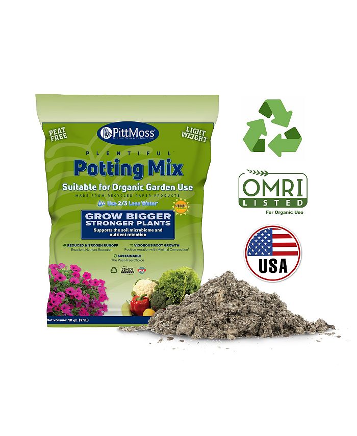 PITT MOSS PittMoss Plentiful Peat-Free Potting Mix For Gardening, 10 ...