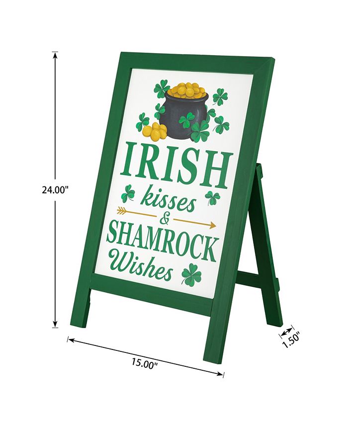 Glitzhome 24" H St. Patrick's Wooden Porch Sign - Macy's