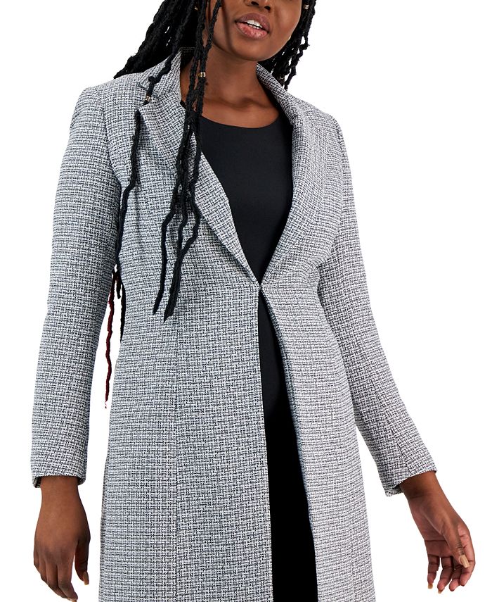 Le Suit Tweed Topper Jacket and Crewneck Sheath Dress Suit, Regular and ...