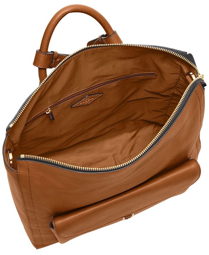 Fossil Parker Leather Backpack Bag - Macy's