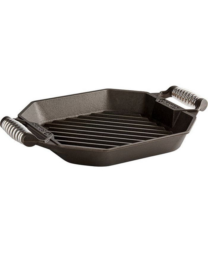 Lodge Cast Iron Finex 12" Double Handle Grill Pan Cookware - Macy's