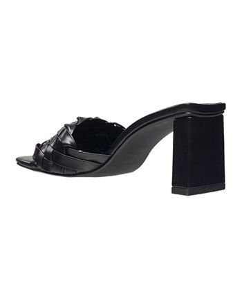 H Halston Women's Woven Slide Dress Sandals - Macy's