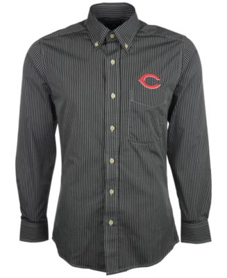 Antigua Men's Long-Sleeve Cincinnati Reds Button-Down Shirt - Macy's