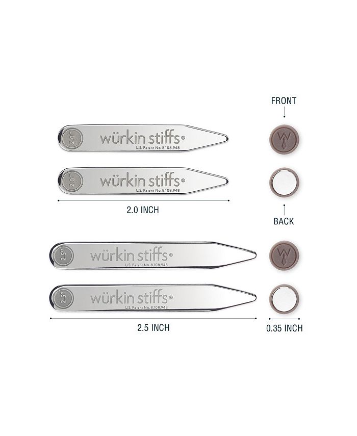 Wurkin Stiffs Power Stays Collar Stays 2" and 2.5" 2 Pair Set - Macy's
