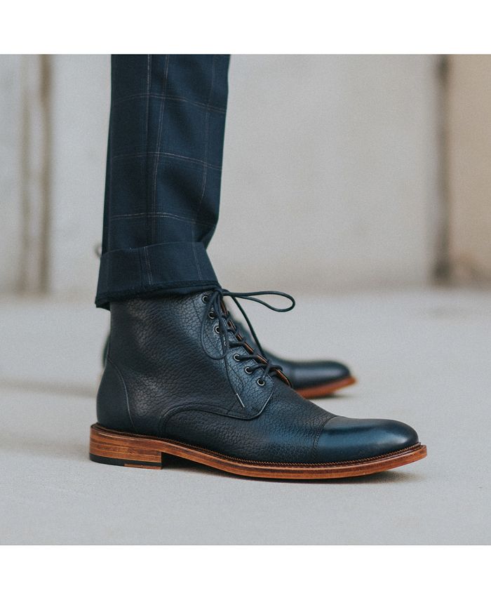 Taft Men's Rome Full-grain Leather Cap Toe Dress Boots - Macy's