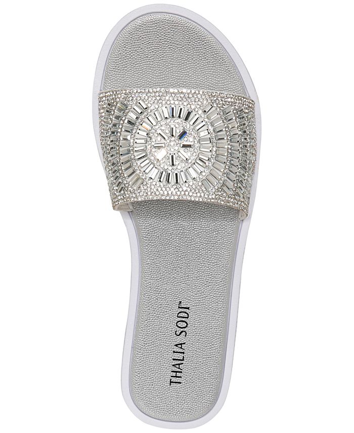 Thalia Sodi Women's Dianna Bling Flat Sandals, Created for Macy's - Macy's