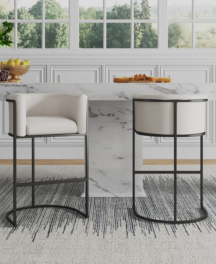 Manhattan Comfort Cosmopolitan Counter Stool, Set of 2 - Macy's