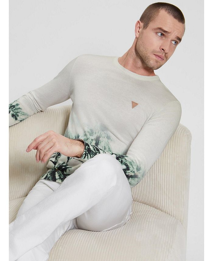 GUESS Men's Tyson Bleach Printed Sweater & Reviews - Sweaters - Men ...