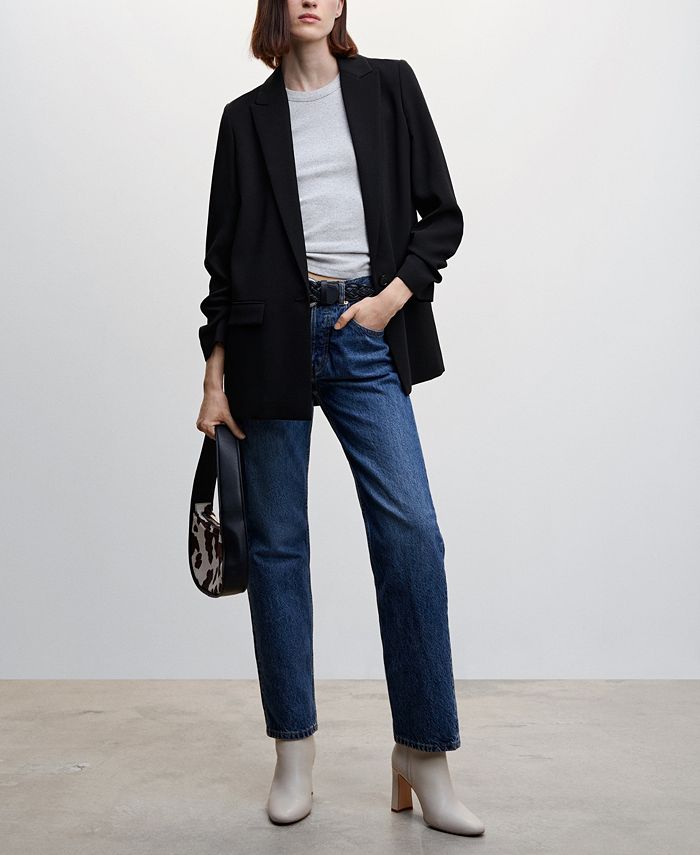 MANGO Women's Flowy Suit Blazer & Reviews - Jackets & Blazers - Women ...