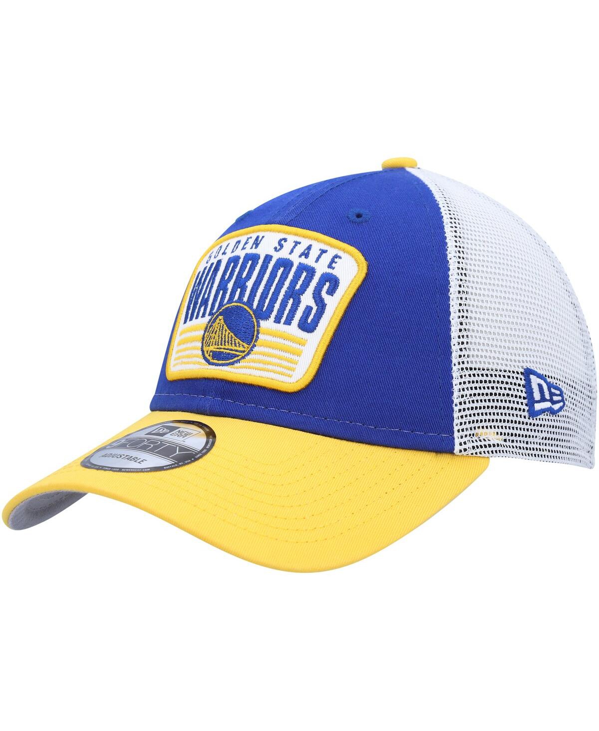New Era Royal Golden State Warriors Two-tone Patch 9forty Trucker ...