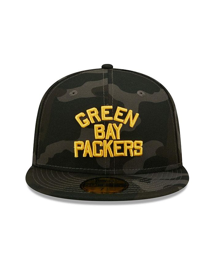 New Era Men's Black and Camo Green Bay Packers Throwback Logo Camo ...