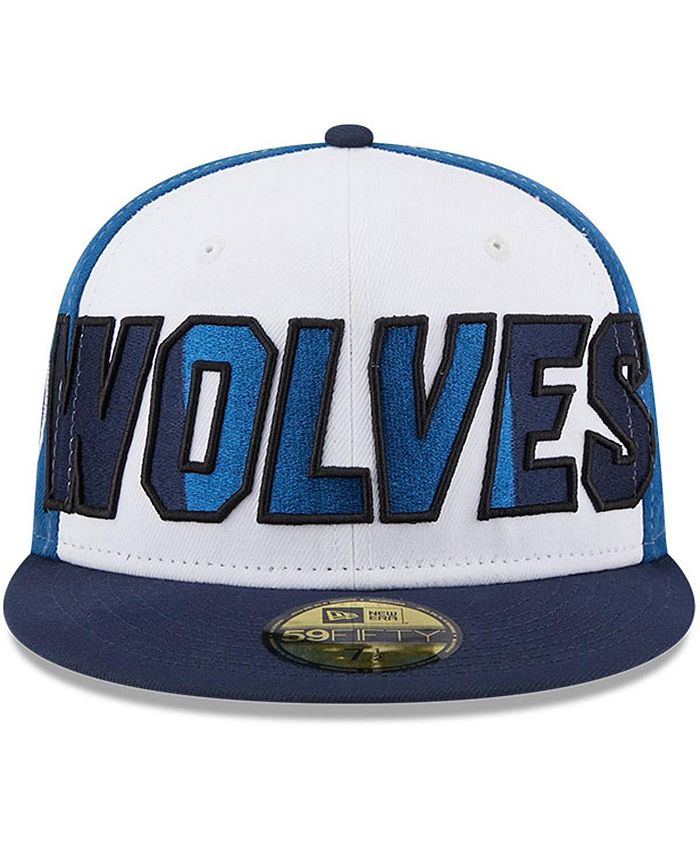 New Era Men's White, Navy Minnesota Timberwolves Back Half 9FIFTY ...