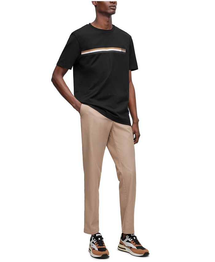 Hugo Boss Men's Signature-Stripe Cotton-Jersey T-shirt - Macy's
