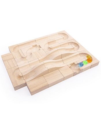 Guidecraft Unit Block Marble Run - 40 Piece Set - Macy's