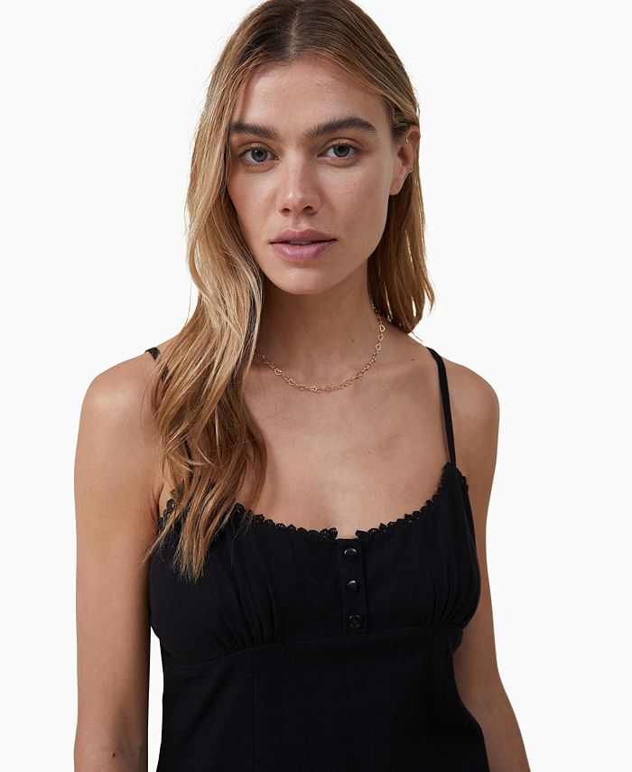 COTTON ON Women's Cooper Lace Trim Mini Dress - Macy's