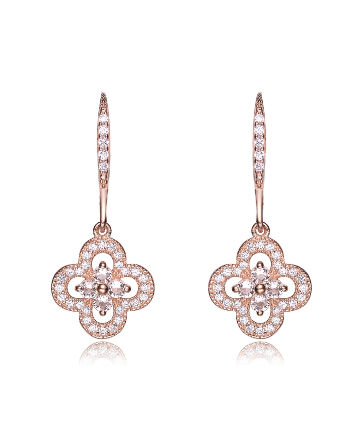 Click here for Cubic Zirconia Sterling Silver Flower Shape Micro... prices