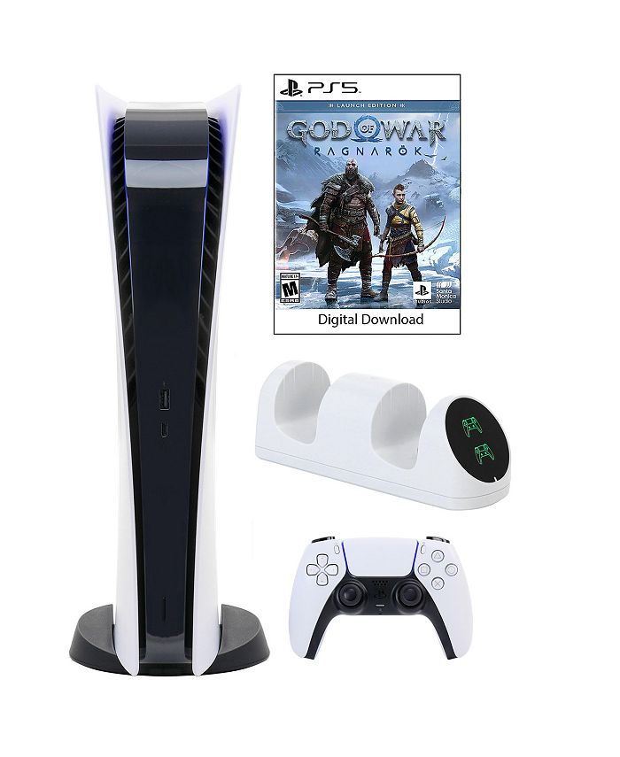 PlayStation PS5 Digital GOW: Ragnarok Console with Dual Charging Dock ...