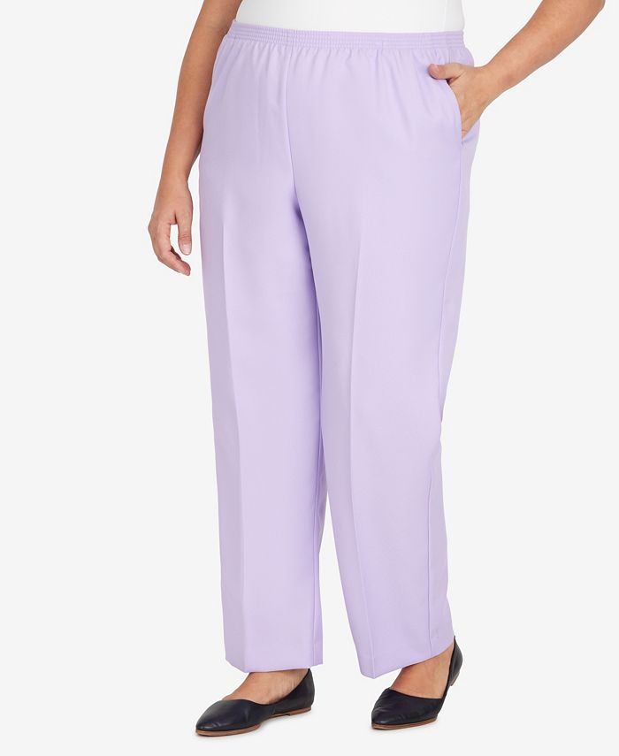 Alfred Dunner Plus Size Classic Fit Short Length Pull-on Pants - Macy's