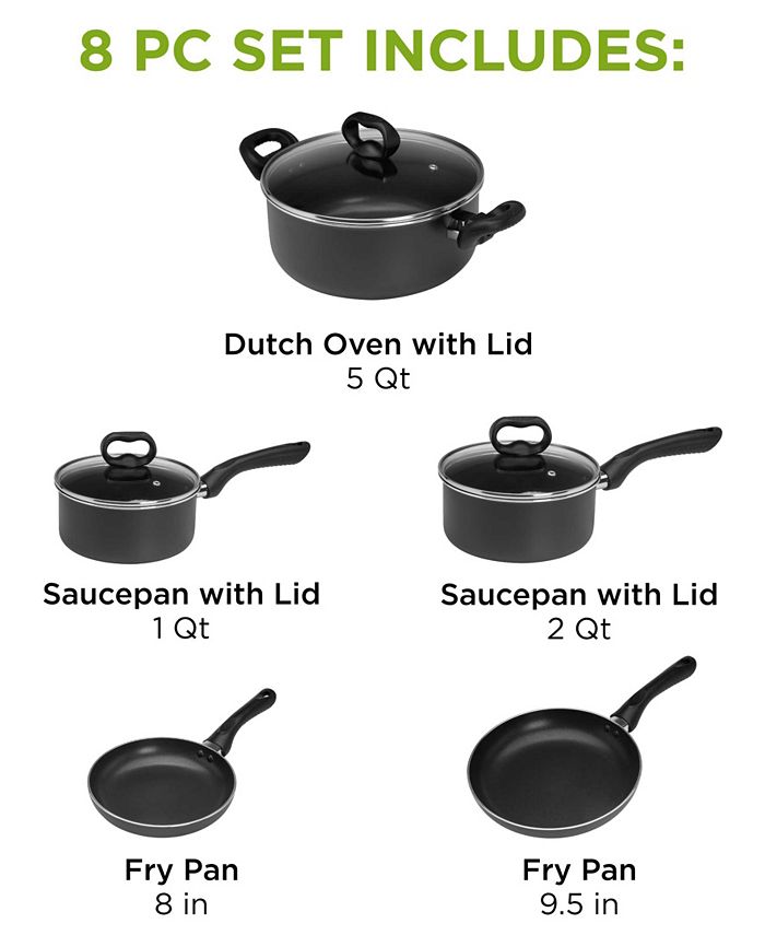 Ecolution Aluminum 8 Piece Evolve Non-Stick Cookware Set - Macy's