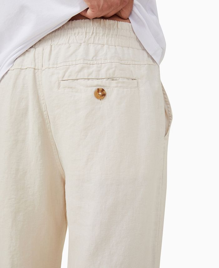 COTTON ON Men's Linen Drawstring Pants - Macy's