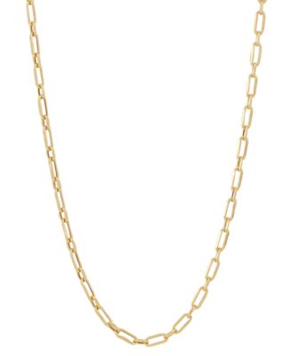 Children's Paperclip Link 13" Chain Necklace in 14k Gold - Macy's