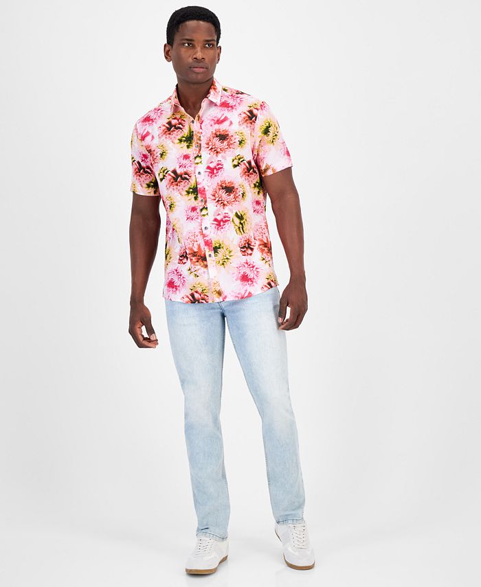 I N C International Concepts Mens Garden Regular Fit Floral Print