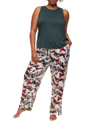 Adore Me Plus Size Alania Pajama Tank & Pants Pajama Set - Macy's