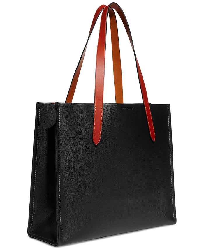 COACH Relay 1941 Logo Large Leather Tote Bag - Macy's