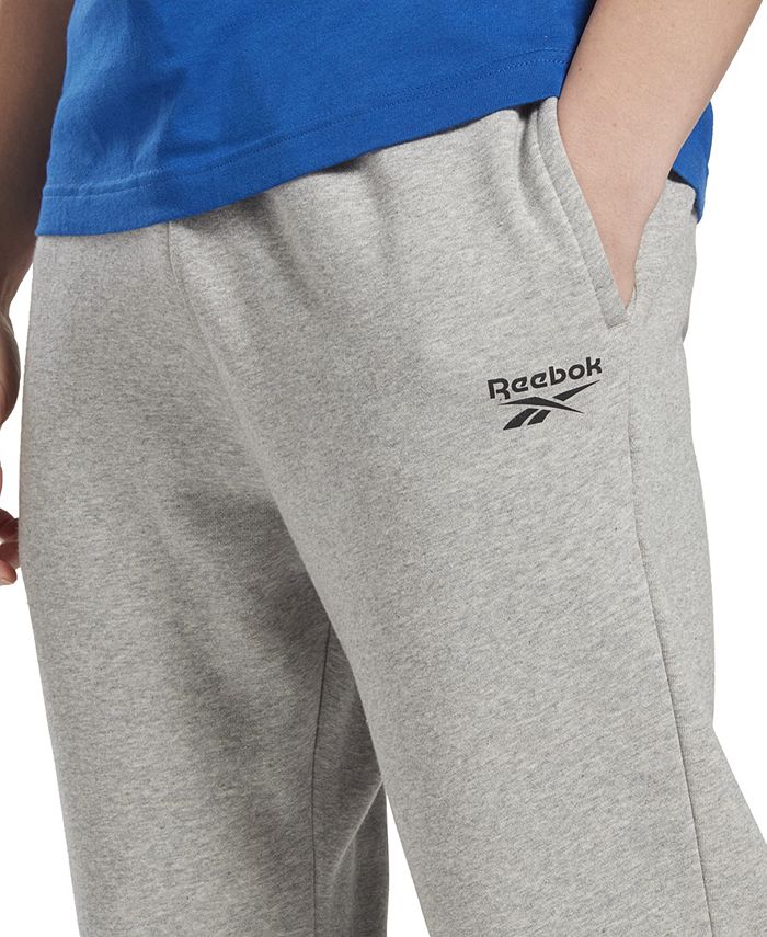 Reebok Men's Identity Classic Fleece Drawstring-Waist Logo Jogger Pants ...