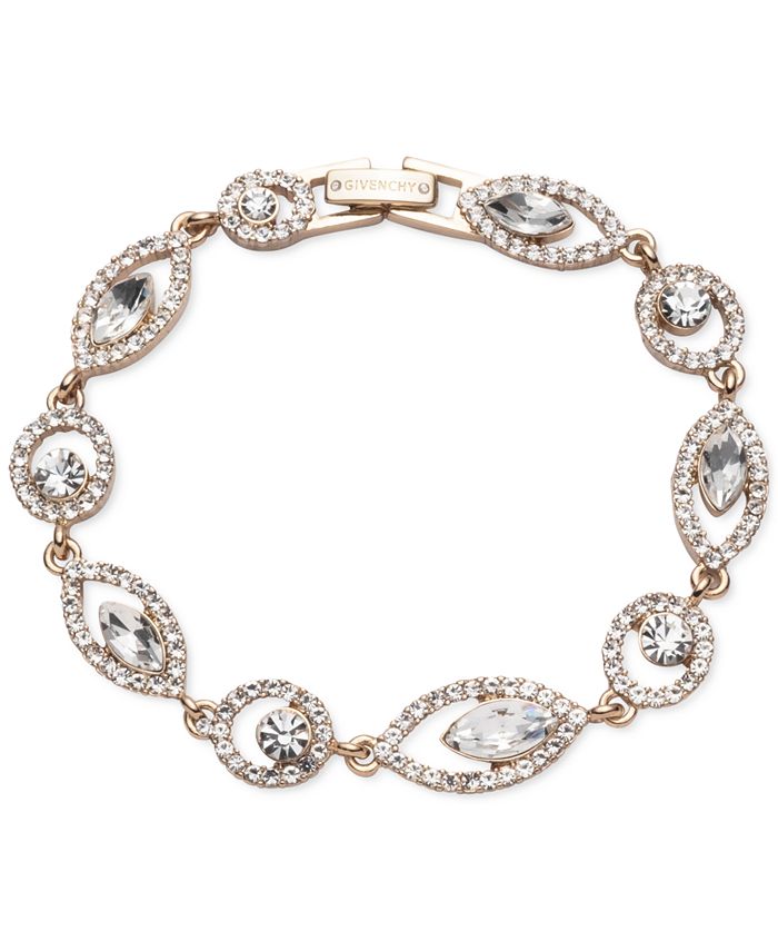 Givenchy Gold-Tone Pavé & Mixed Crystal Flex Bracelet - Macy's