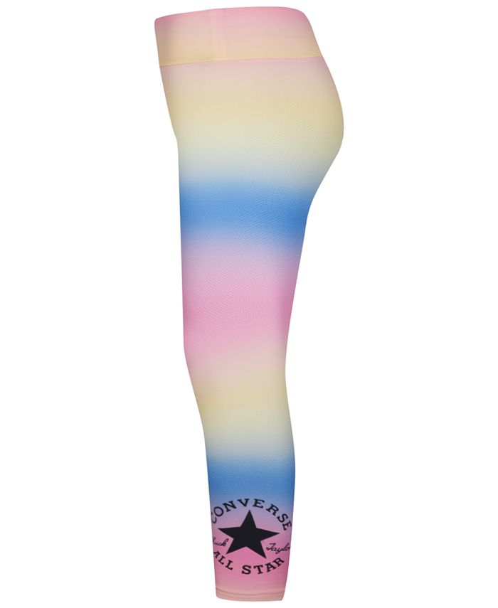 Converse Big Girls Color Blocked Gradient High Rise Logo Leggings - Macy's
