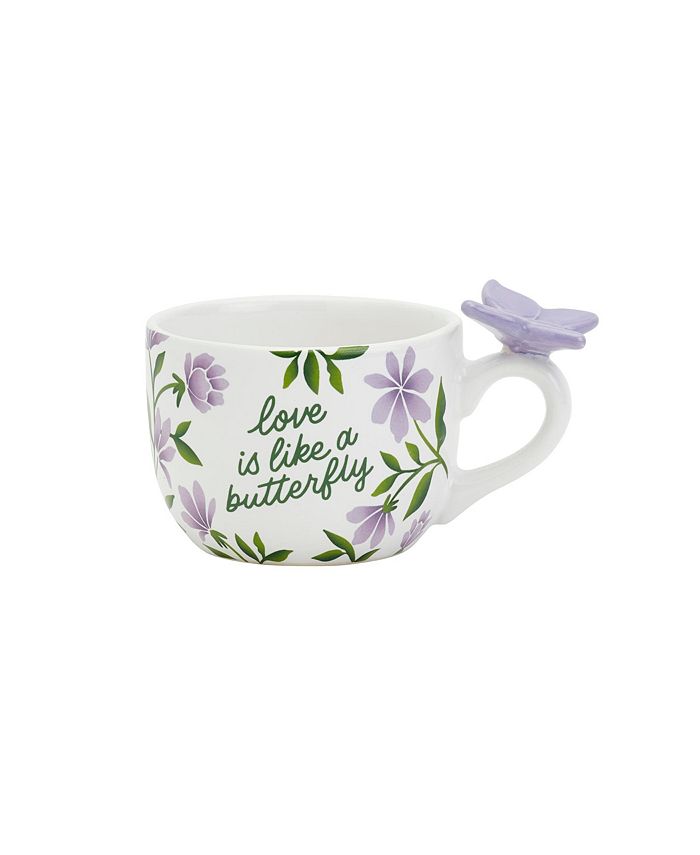 Dolly Parton Floral Butterfly Cappuccino Mugs, Set of 4 - Macy's