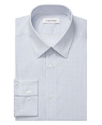 Calvin Klein Men's Steel Plus Slim Fit Stretch Wrinkle Free Dress Shirt - Macy's